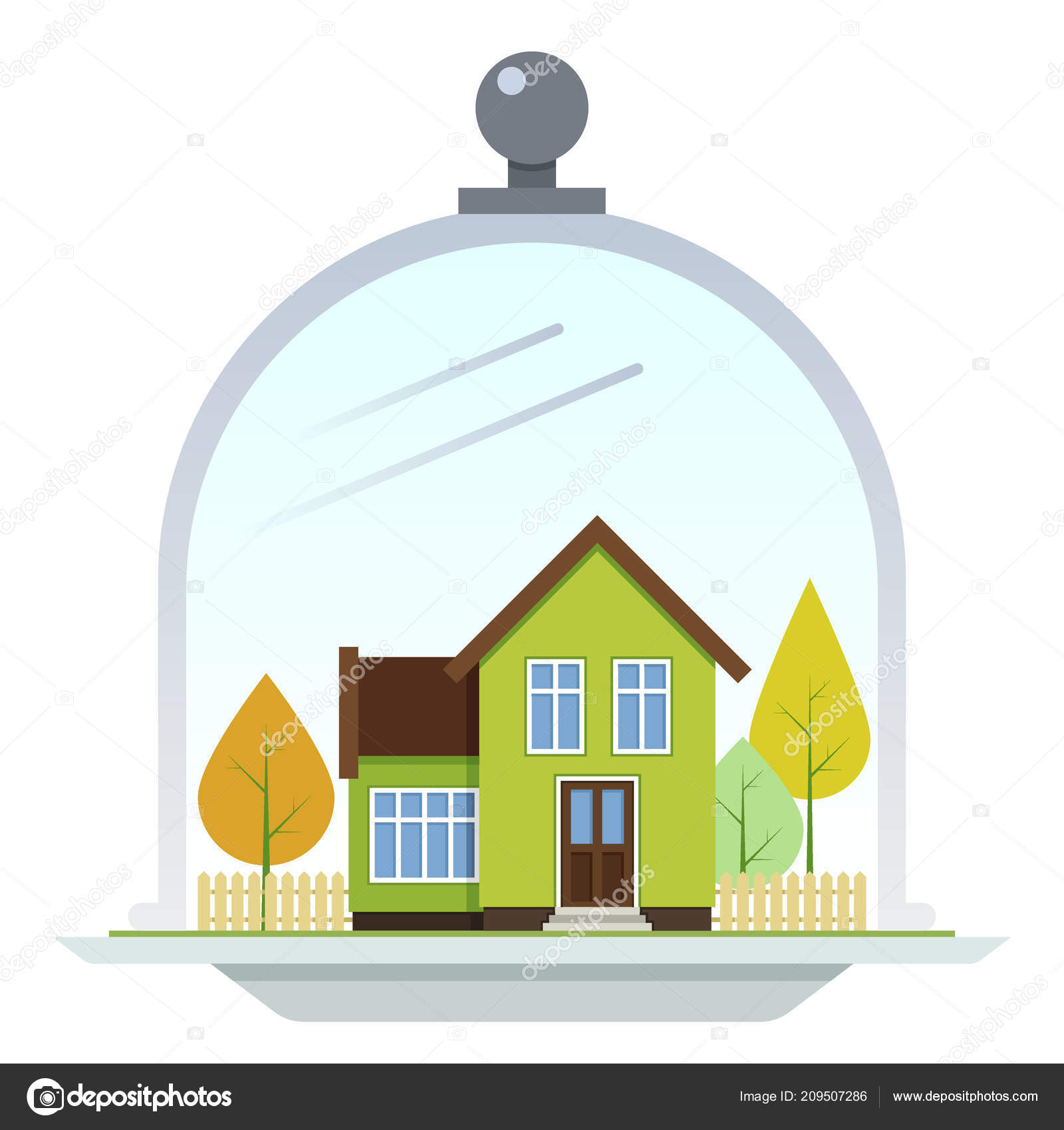 Vector Illustration House Protection Stock Vector Image by ©Balko ...