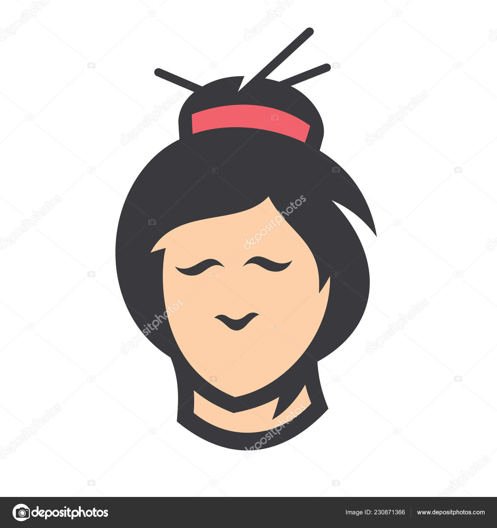 Asian Woman sign Stock Vector by ©steinar14 230871366