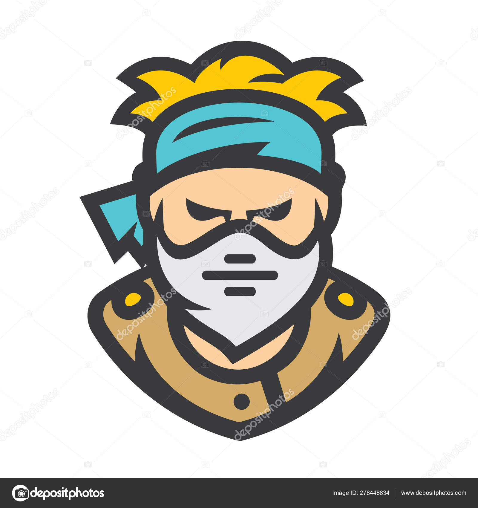 Robber. Masked criminal Vector Cartoon illustration. Stock Vector Image ...