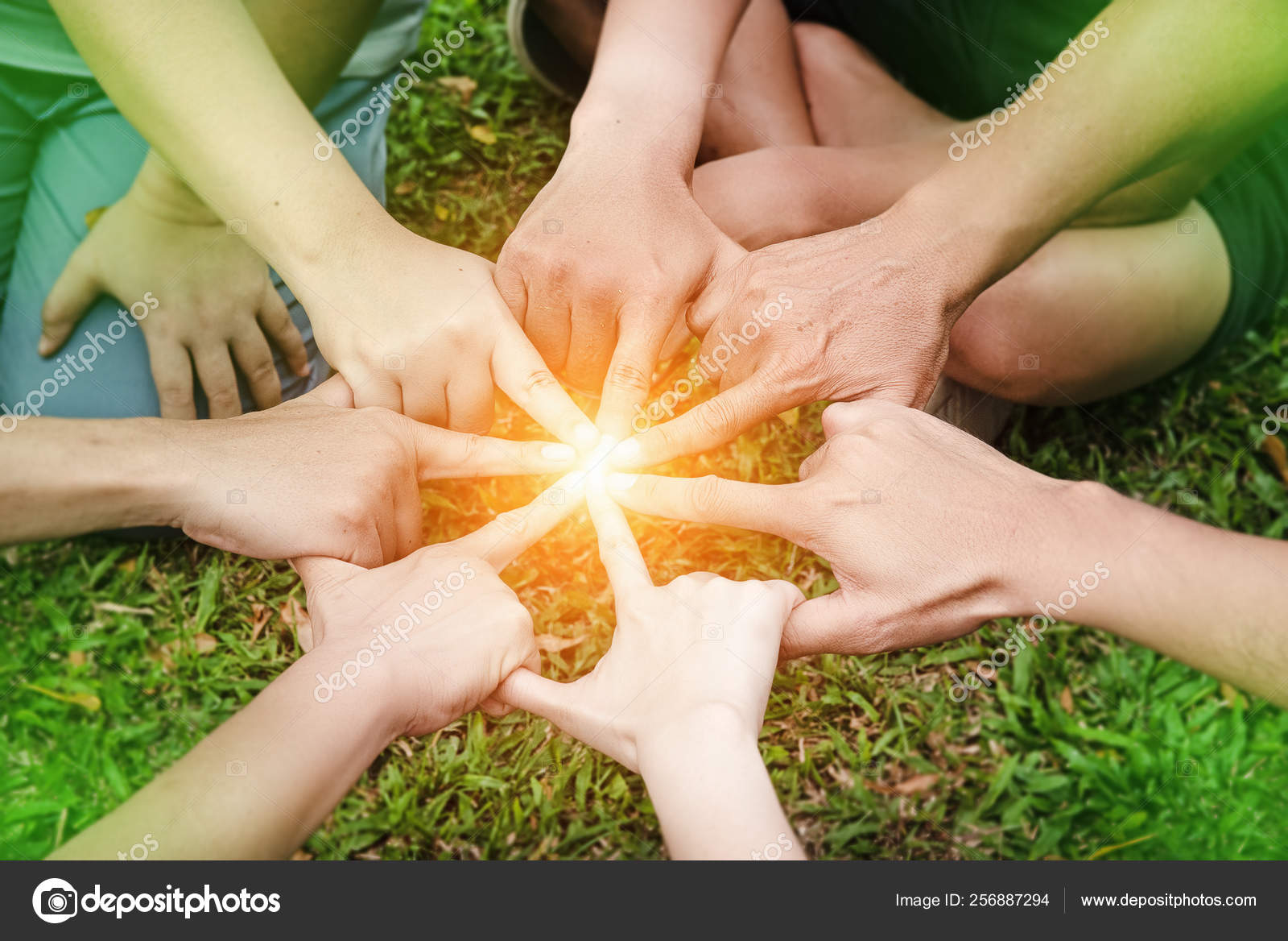 Touching Hands Together