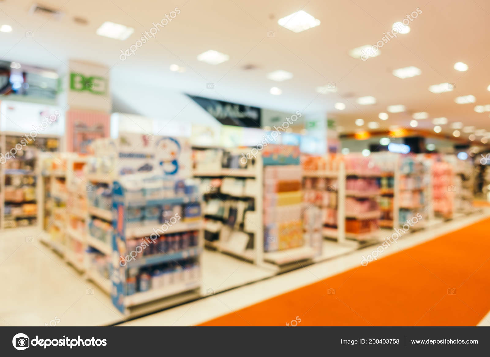 Abstract Blur Defocused Shopping Mall Department Store Interior ...