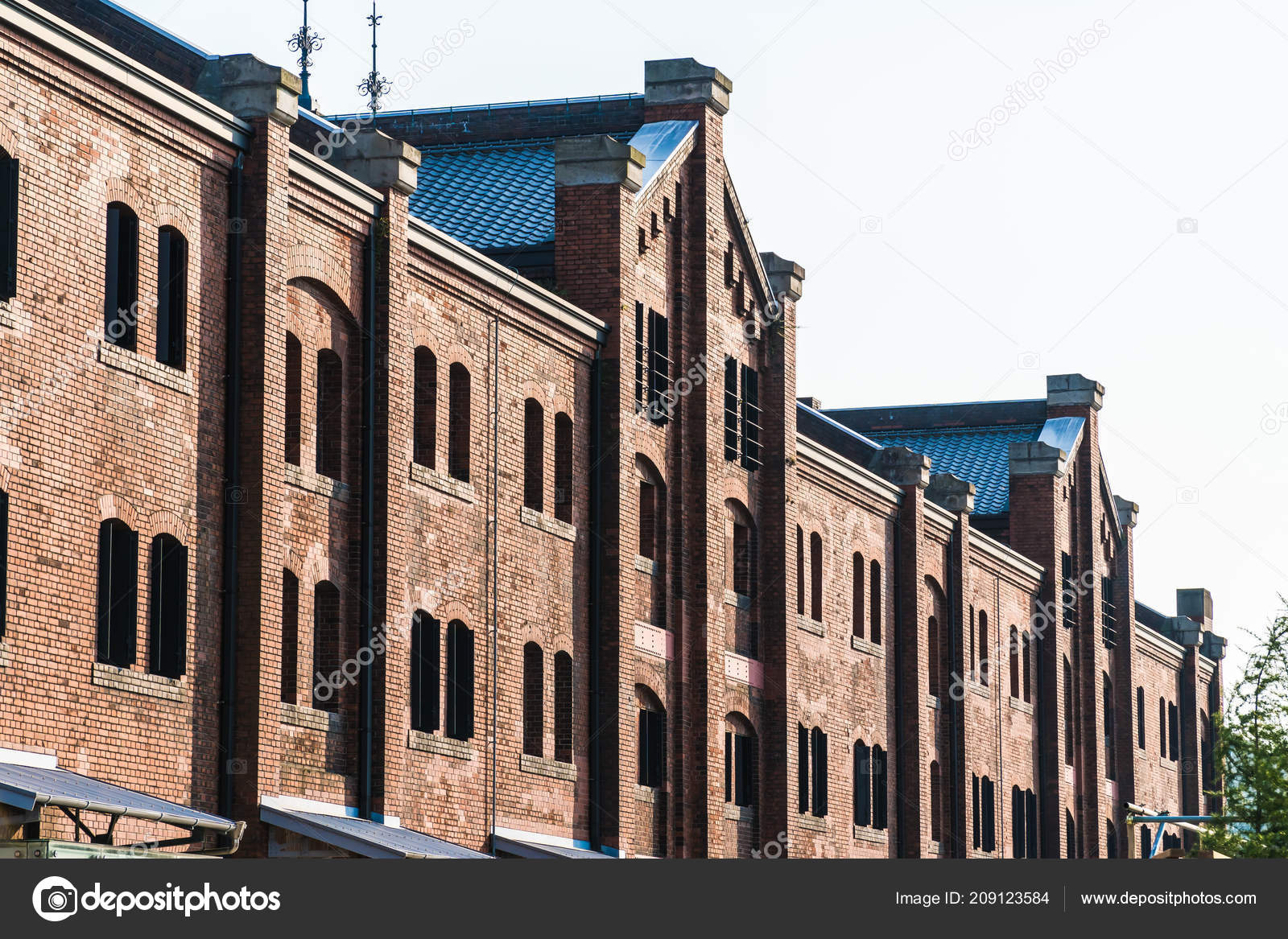 Beautiful Exterior Building Architecture Brick Warehouse Yokohama City ...