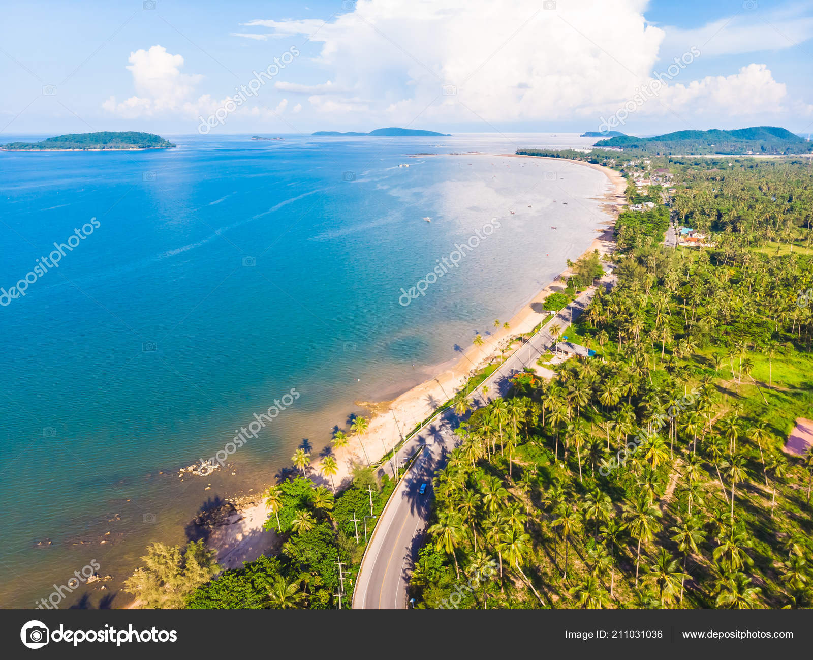 Beautiful Aerial View Beach Sea Chumphon Province Thailand Travel ...