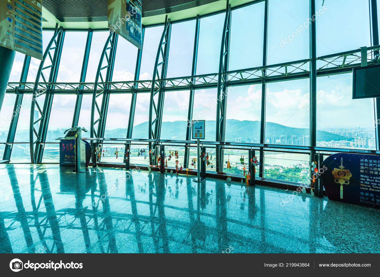 China Macau September 2018 Interior Macau Tower Observation — Stock ...
