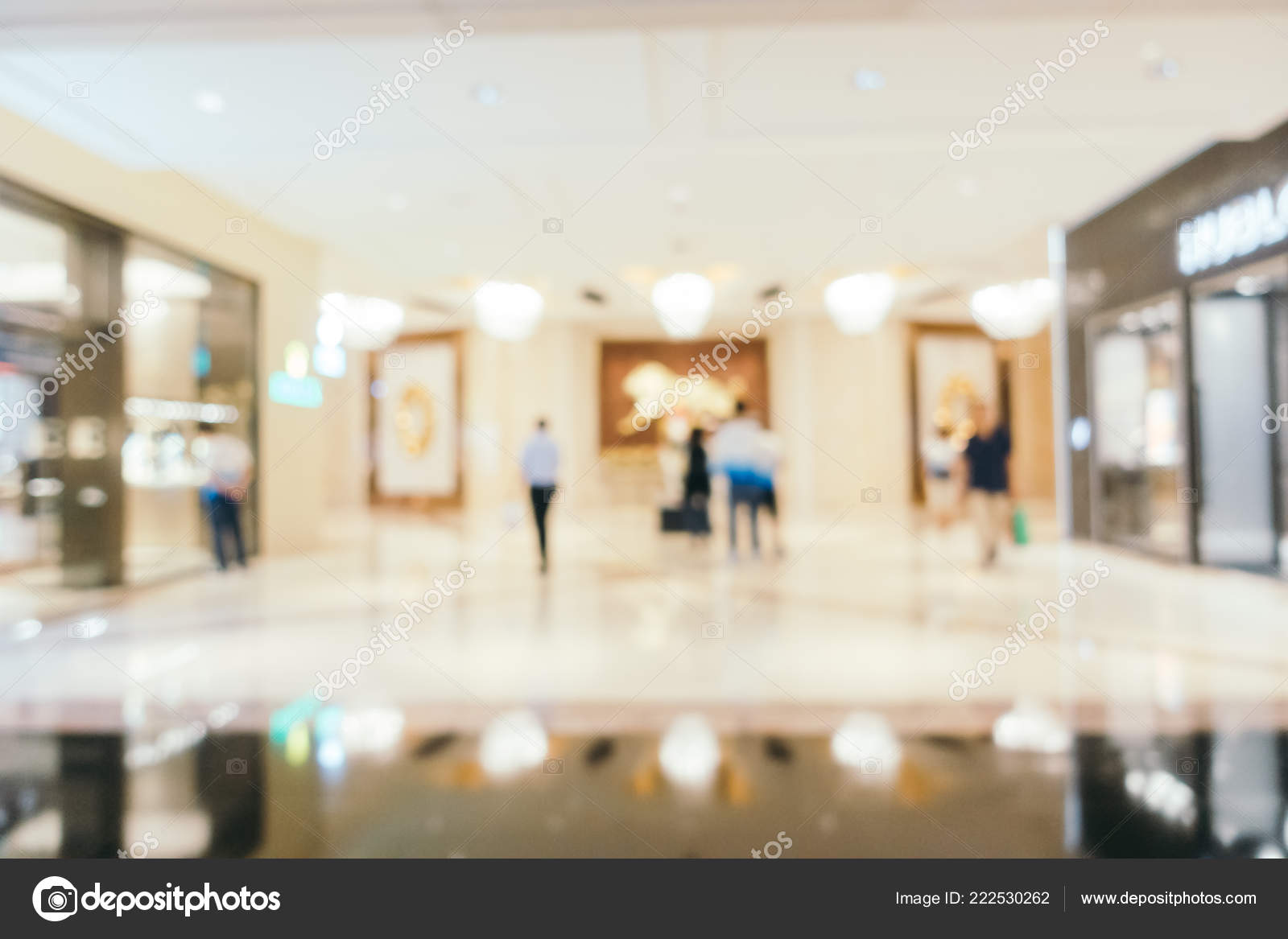 Abstract Blur Defocused Shopping Mall Department Store Interior ...