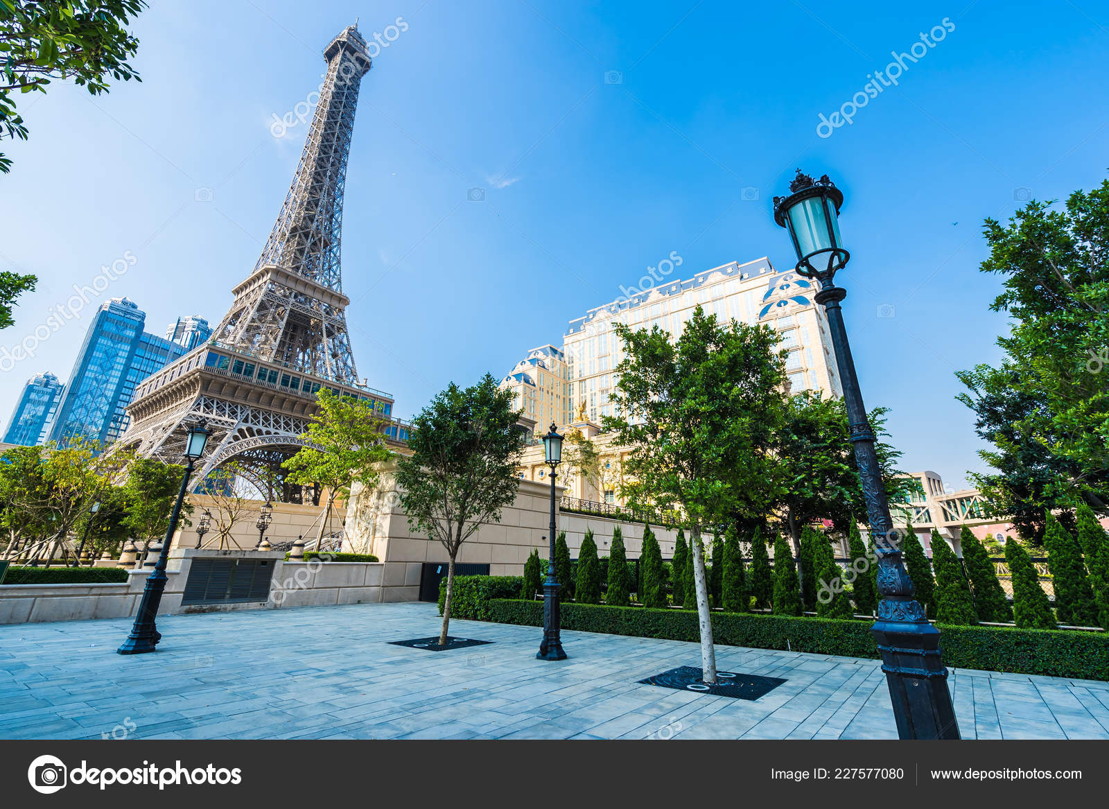 China Macau September 2018 Beautiful Eiffel Tower Landmark Parisian ...