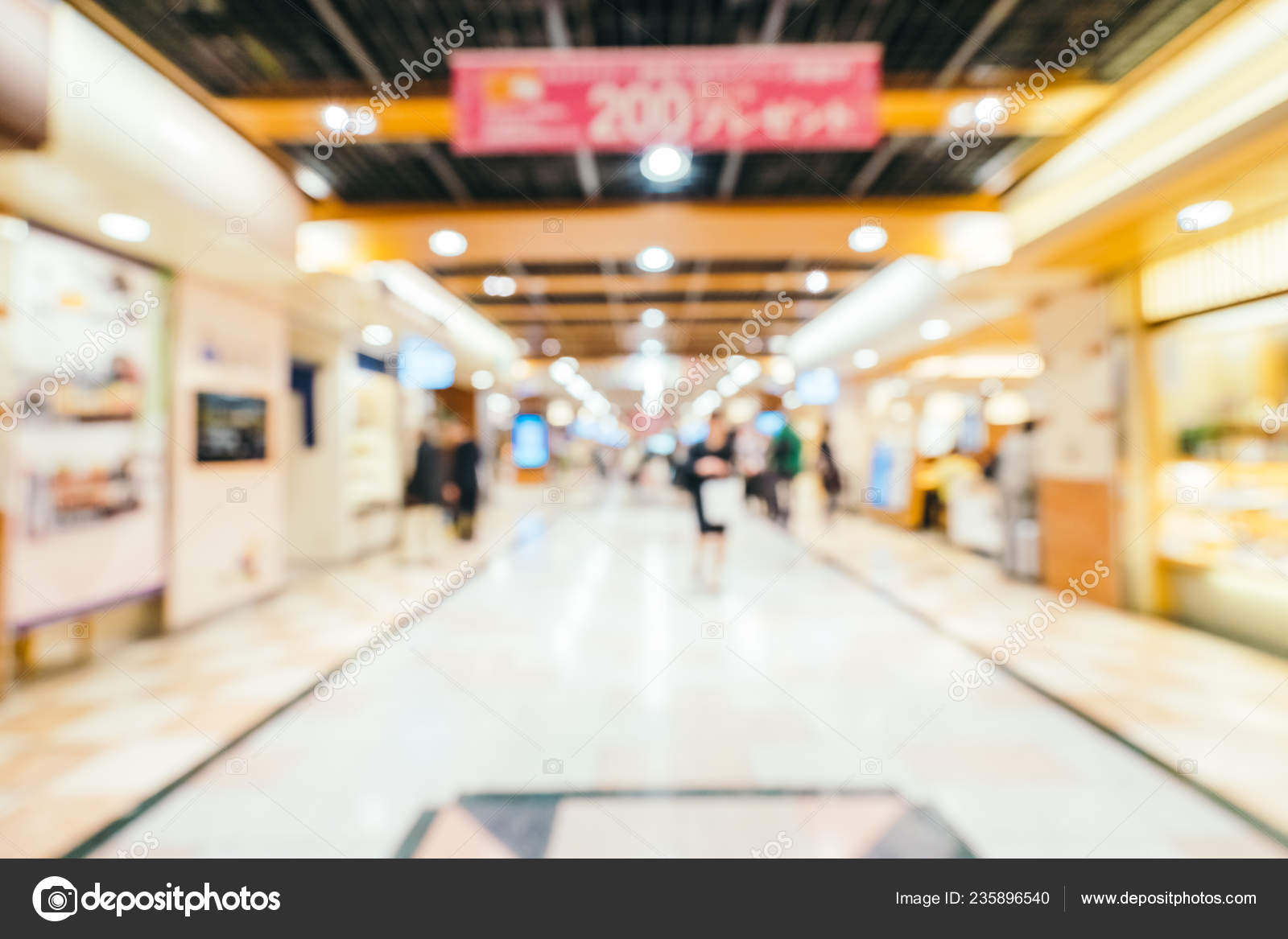 Abstract Blur Defocused Shopping Mall Department Store Background Stock ...