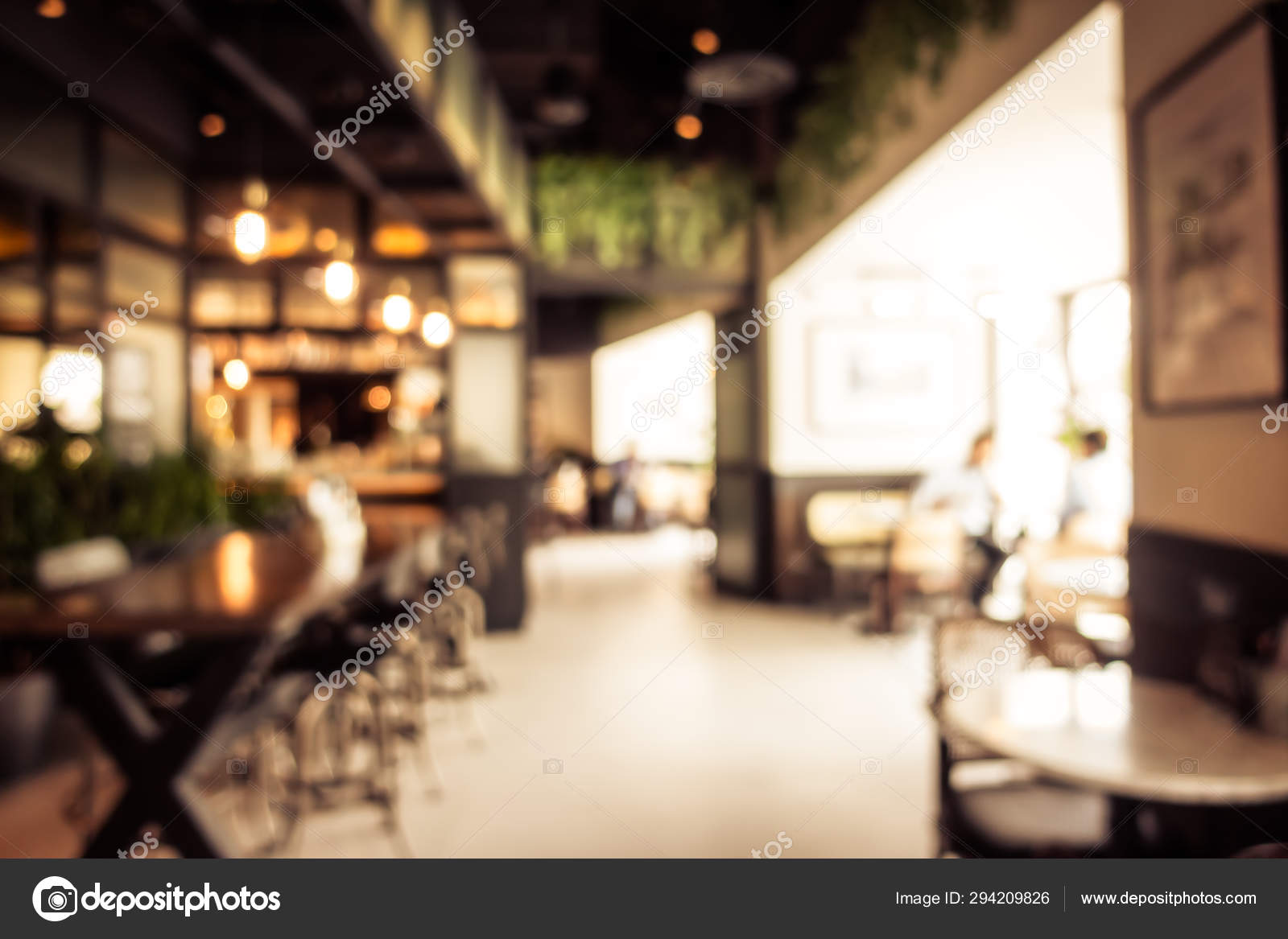 Abstract blur coffee shop cafe interior — Stock Photo © mrsiraphol ...