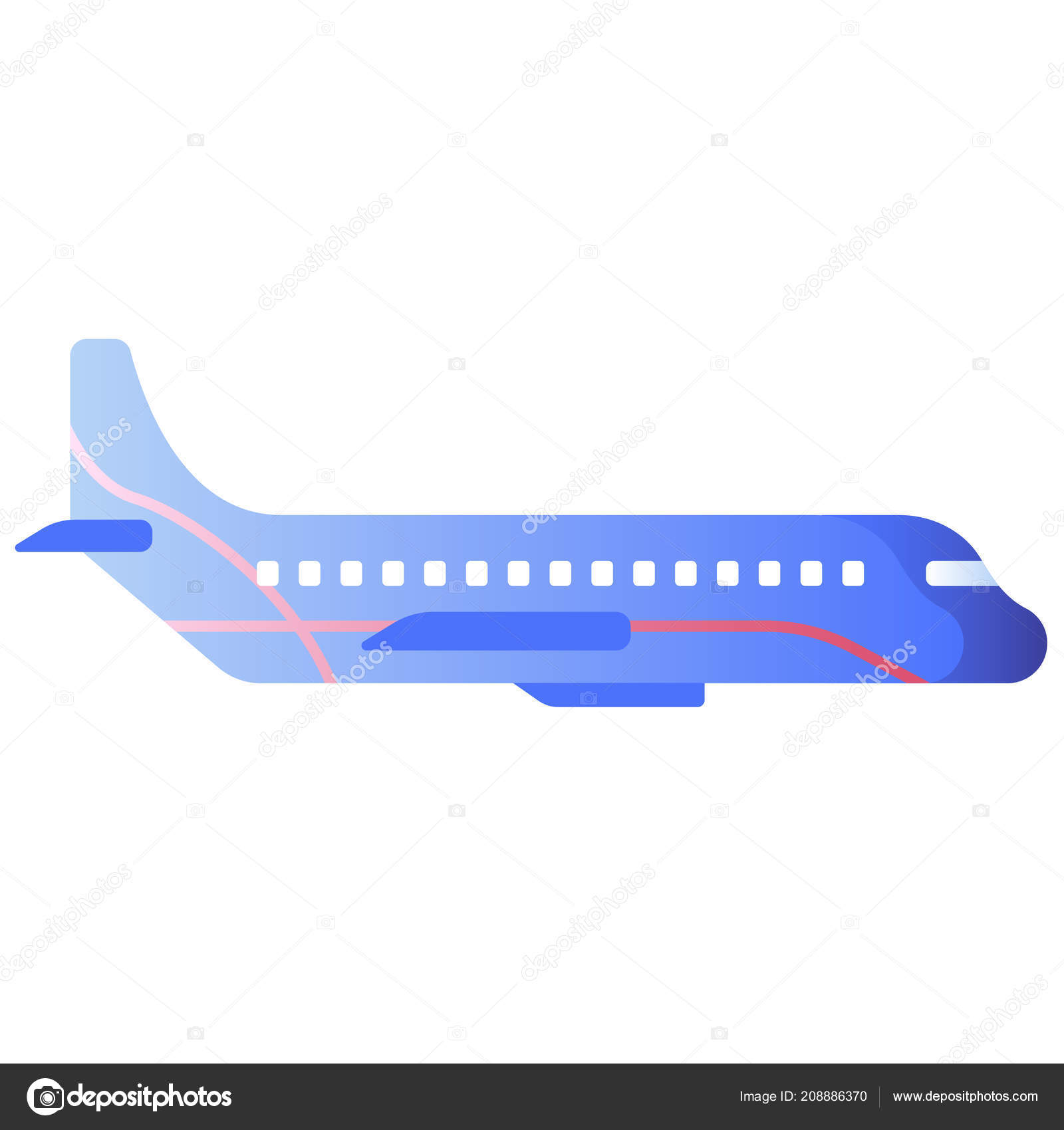 Airplane gradient illustration Stock Vector Image by ©Chanut-is ...