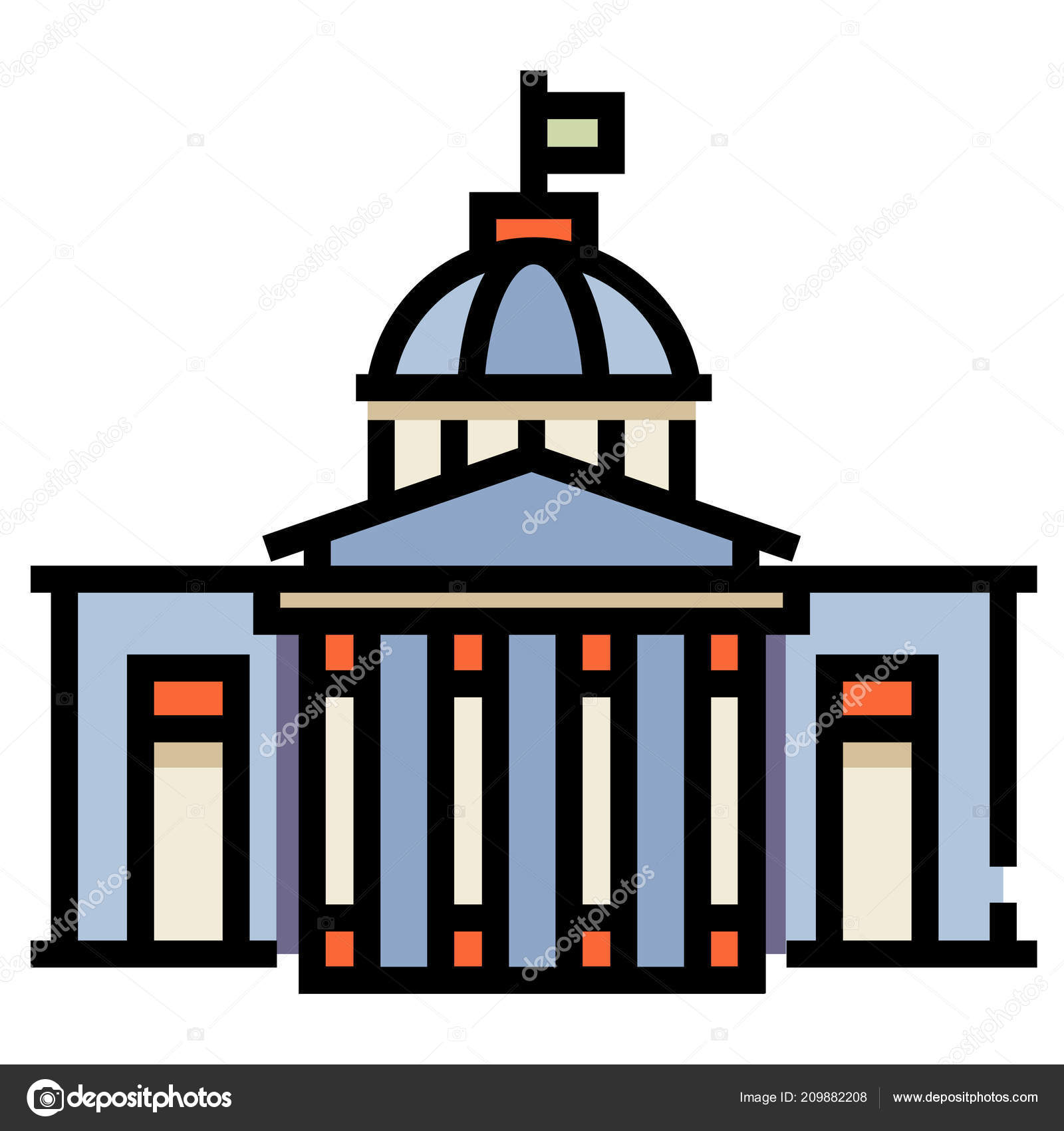 Edificio Gubernamental Clipart