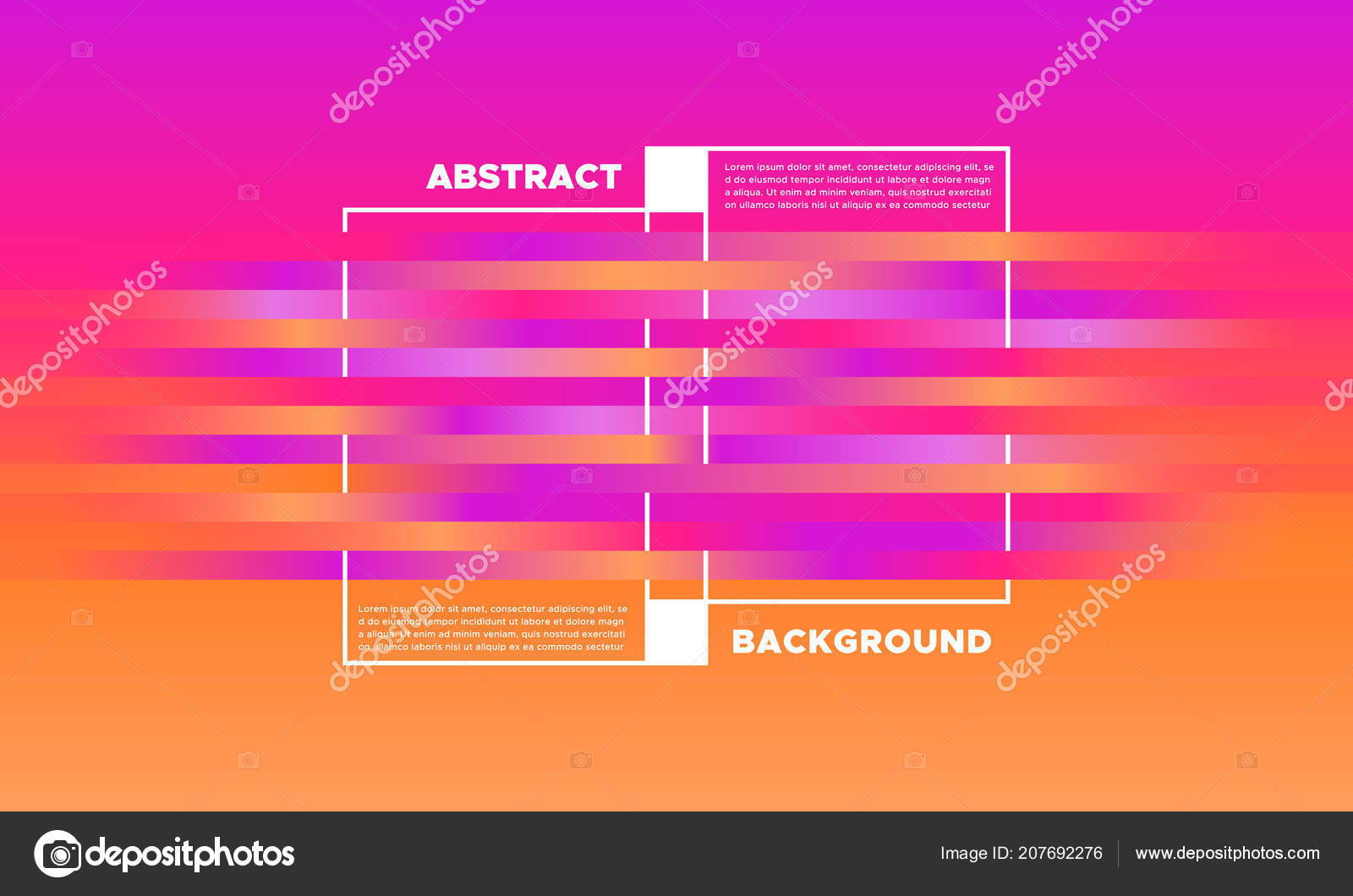 Lines with Colorful Gradient. Minimal Abstract Background with Glow ...