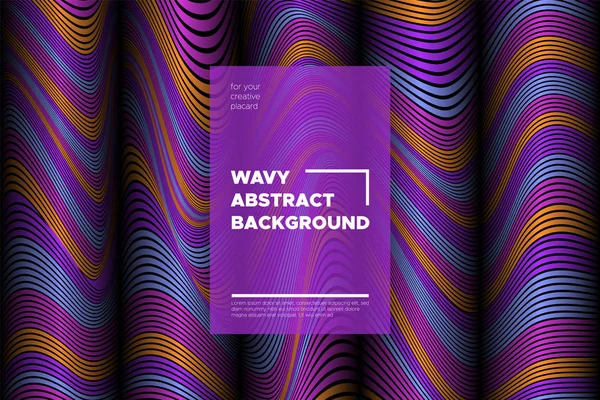 Distortion of Stripes. Modern Abstract Cover with Vector Warped Lines ...