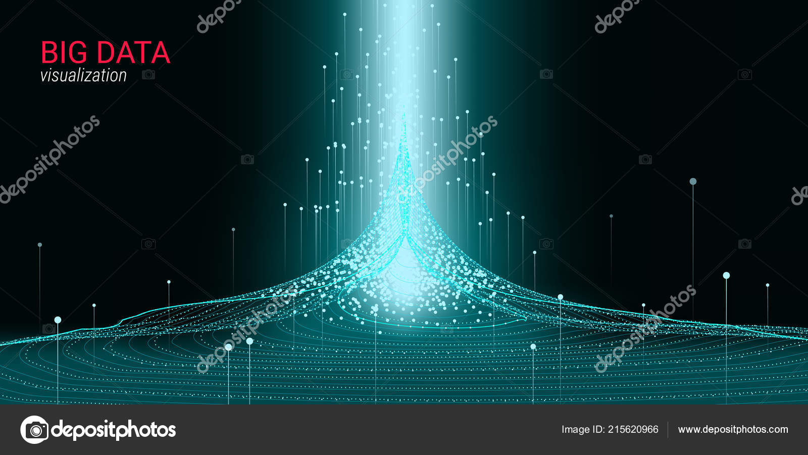 Futuristic Abstraction. Big Data Visualization. Stock Vector Image by ...