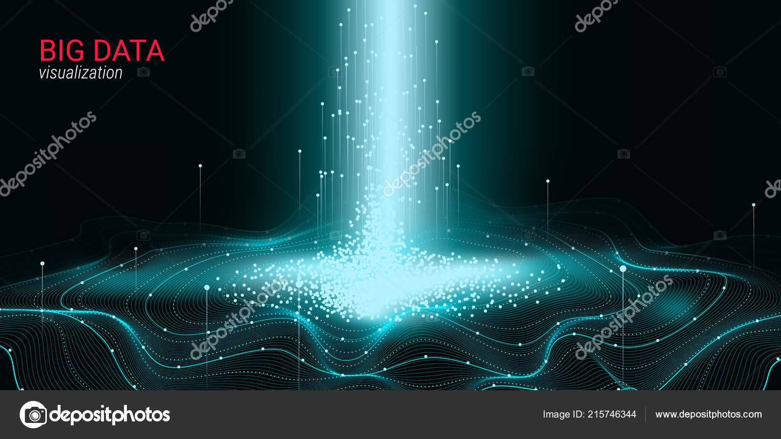 Futuristic Abstraction Big Data Visualization Stock Vector By ©ingara