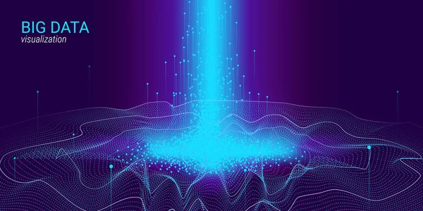 Wave 3D Big Data Visualization. Analysis Infographic. Stock Vector by ...