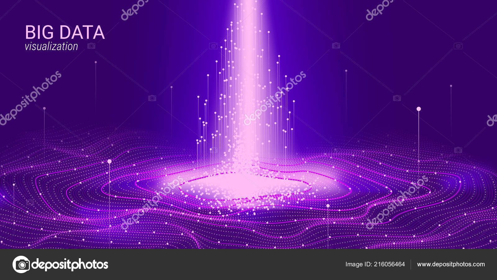 Wave 3d Big Data Visualization Analysis Infographic Stock Vector By ©ingara 216056464