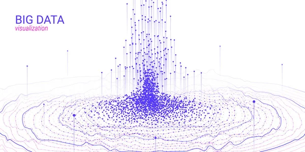 Wave 3D Big Data Visualization. Analysis Infographic. Stock Vector by ...