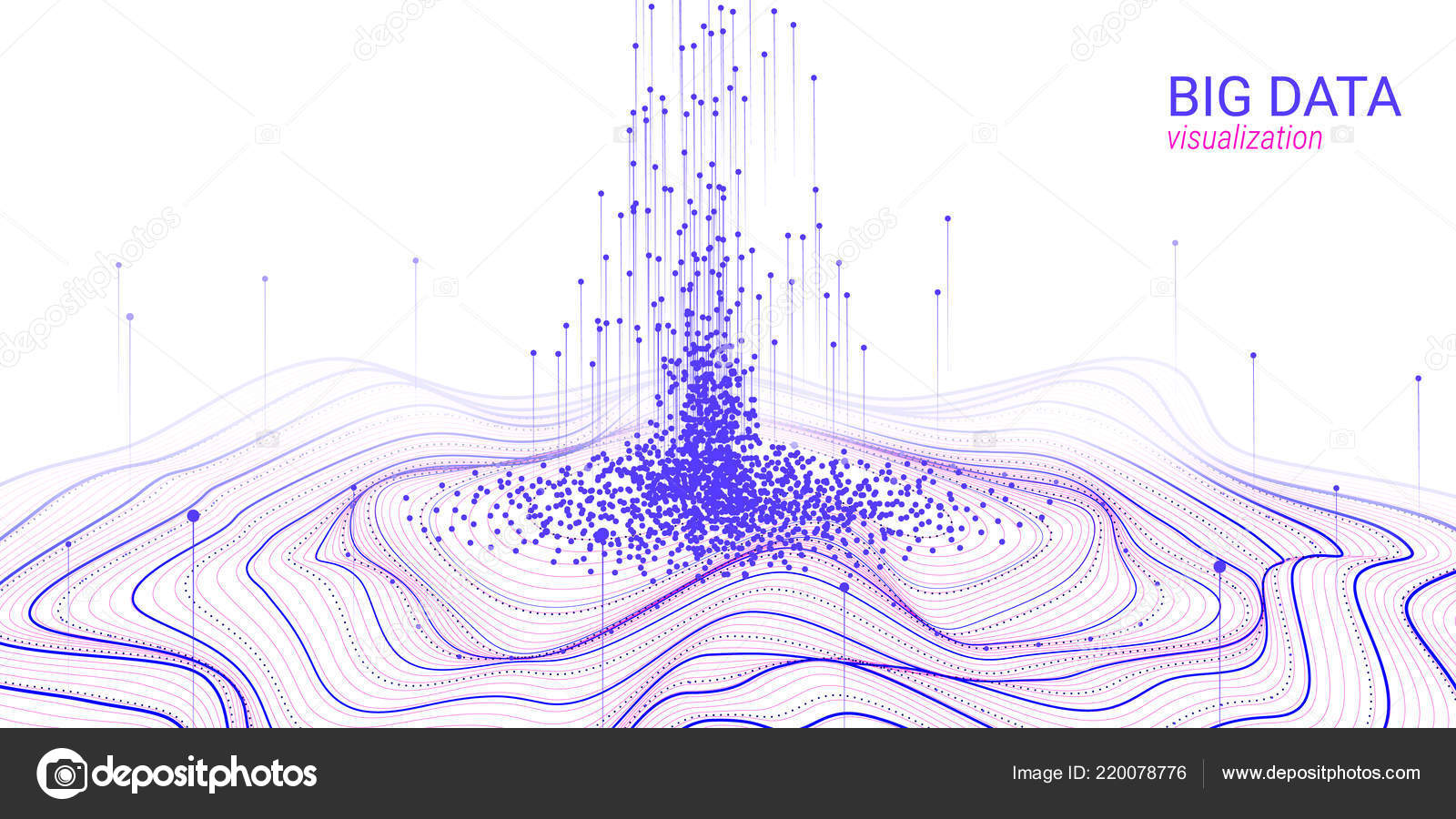 Welle 3D Big Data Visualisierung. Analyse-Infografik. Stock-Vektorgrafik von ©ingara 220078776