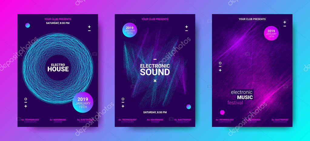 Carteles de M sica Electr nica con Amplitud de Sonido. 2024