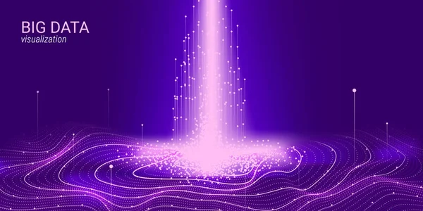 Wave 3D Big Data Visualization. Analysis Infographic. Stock Vector by ...