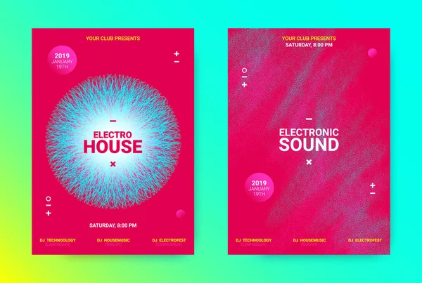 Wave Music Poster Concept. Electronic Sound Flyer. Stock Vector by ...