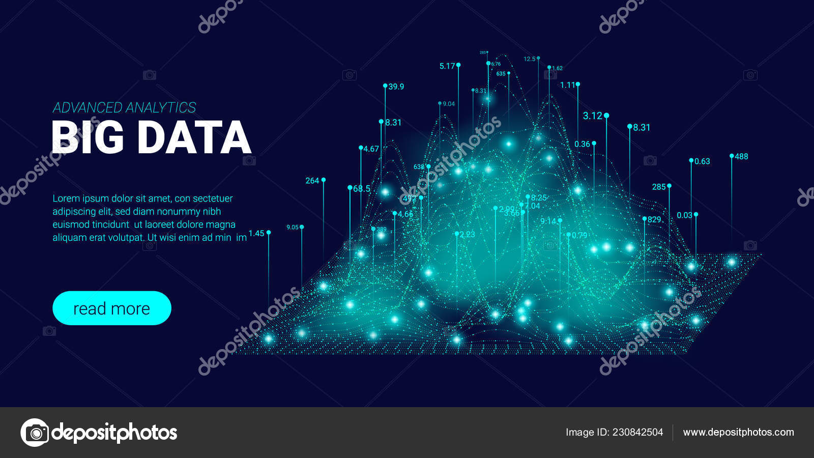 Technology Background with Big Data Stream. Stock Vector Image by ©ingara #230842504