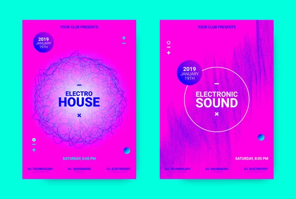 Wave Music Poster Concept. Electronic Sound Flyer. Stock Vector by ...