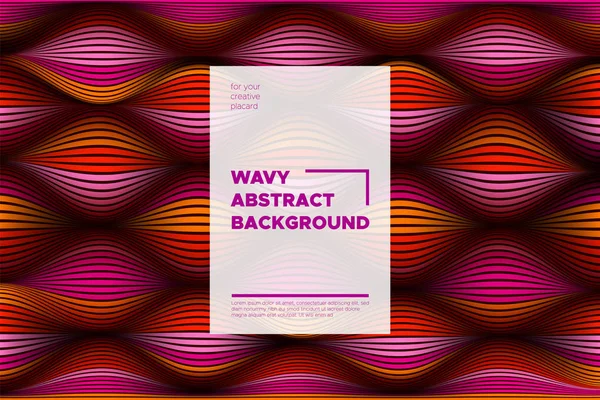 Distortion of Stripes. Abstract Cover with Vector Warped Lines, Flow ...