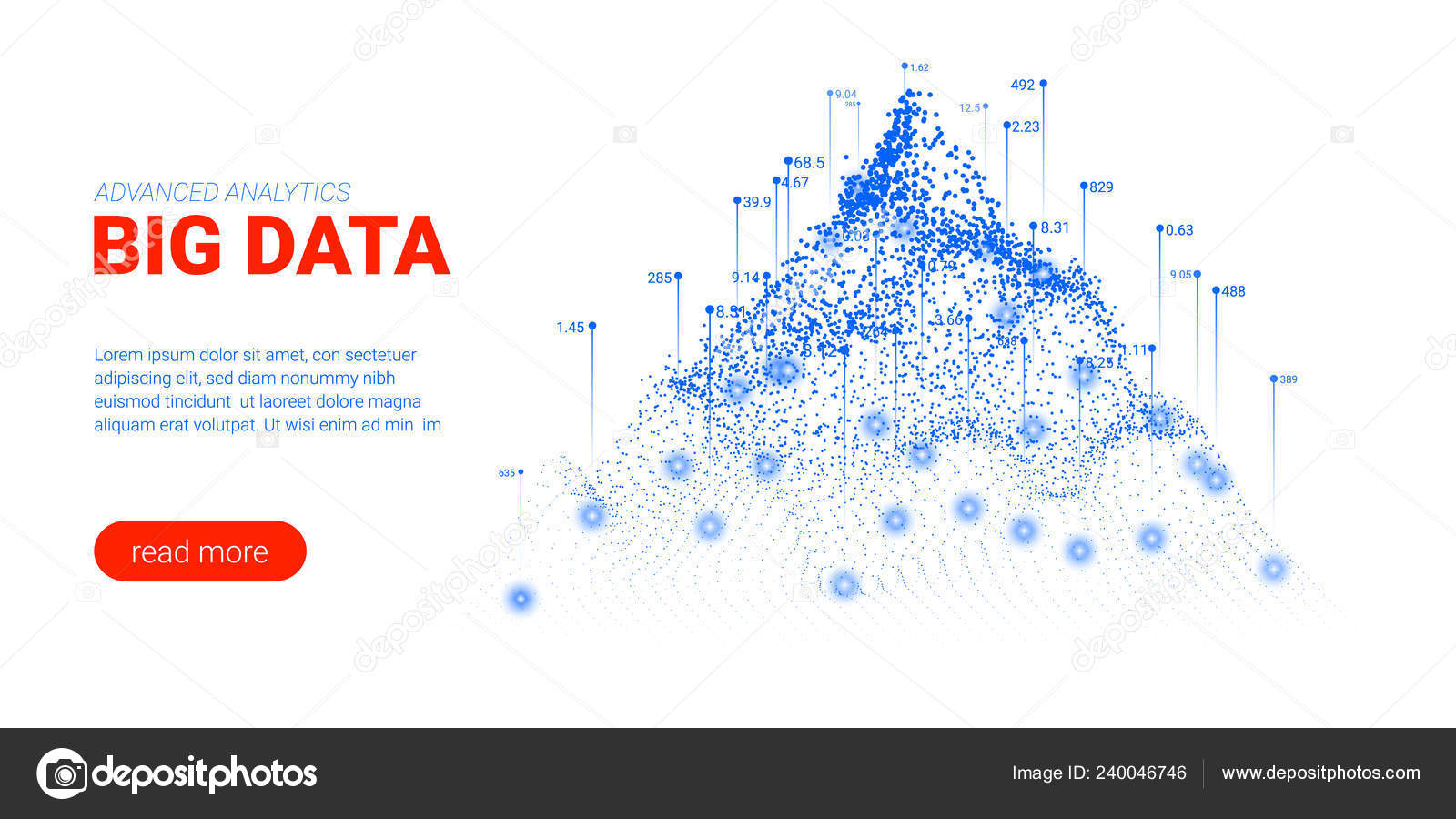 Big Data Analysis Visualization. Landing Page. Stock Vector by ©ingara ...