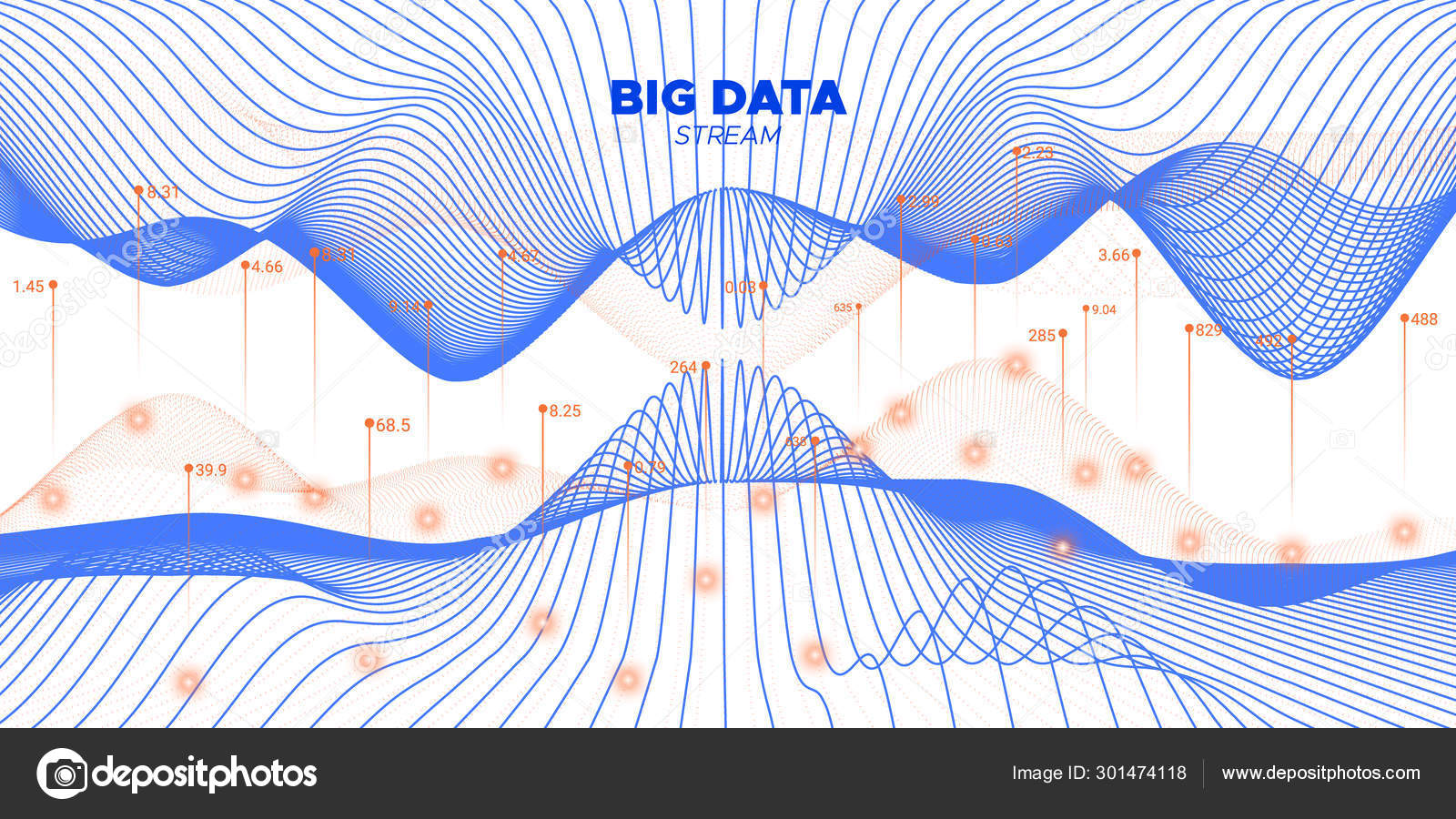 Data Flow. Fluid Financial Illustration. Matrix Stock Vector Image by ...