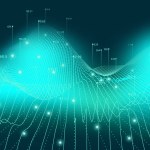 Wave Big Data System. Neon Statistic Complexity Stock Vector Image by ...