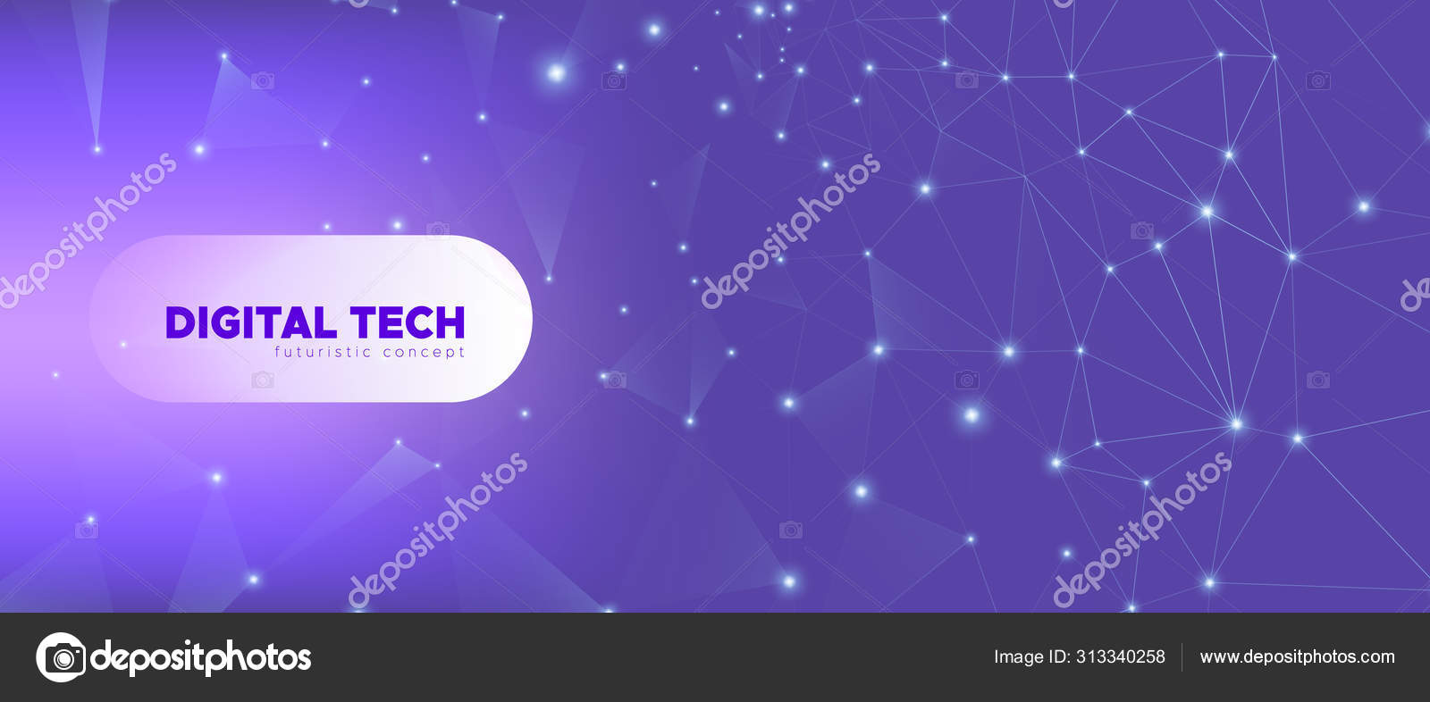 Data Tech Concept. Violet Vector Science Flyer. Stock Vector by ©ingara ...