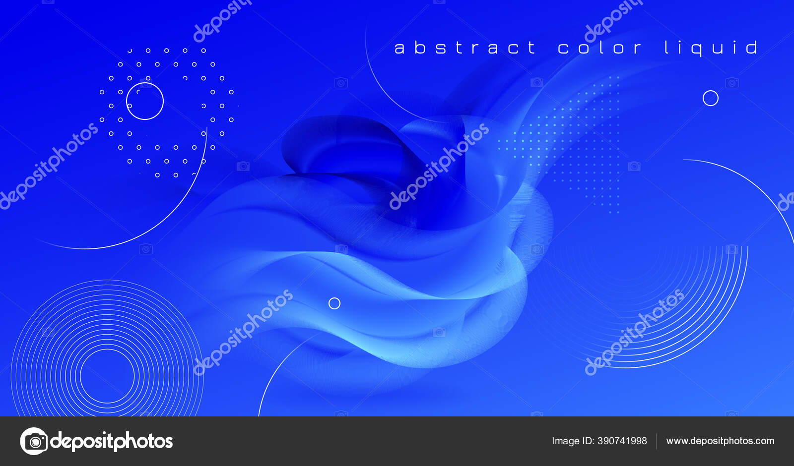 Abstract Background. Blue Fluid Wallpaper. Stock Vector Image by ...