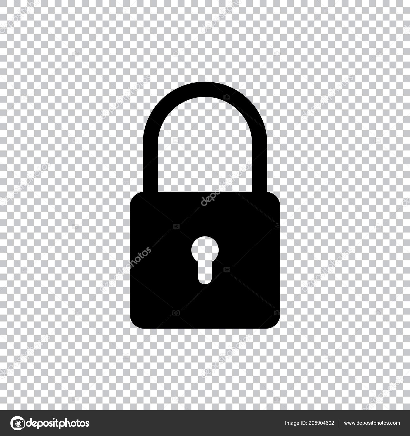 锁定图标平面样式隔离在透明背景上 安全挂锁符号矢量图设计 图库矢量图©ahmadhamd8@gmail.com 295904602