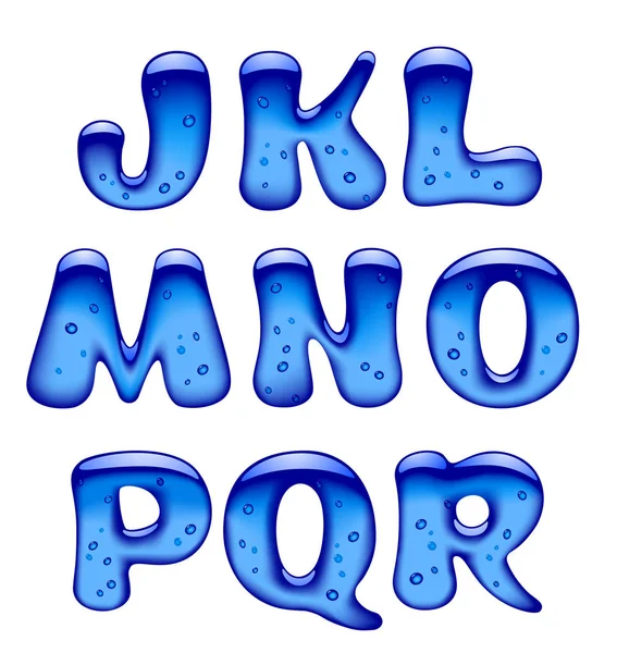 Conjunto de letras may sculas en gel azul, hielo y caramelo aisladas en blanco. Ilustraci n ...