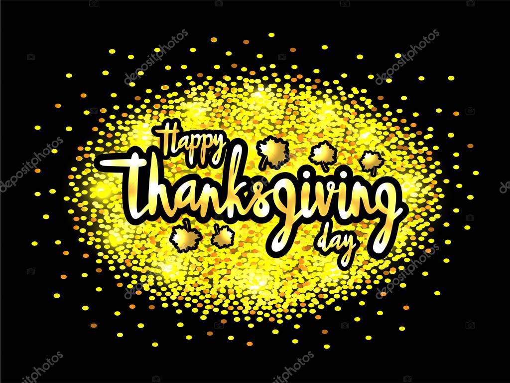 Ilustración vectorial de Happy Thanksgiving para logotipo, volante ...