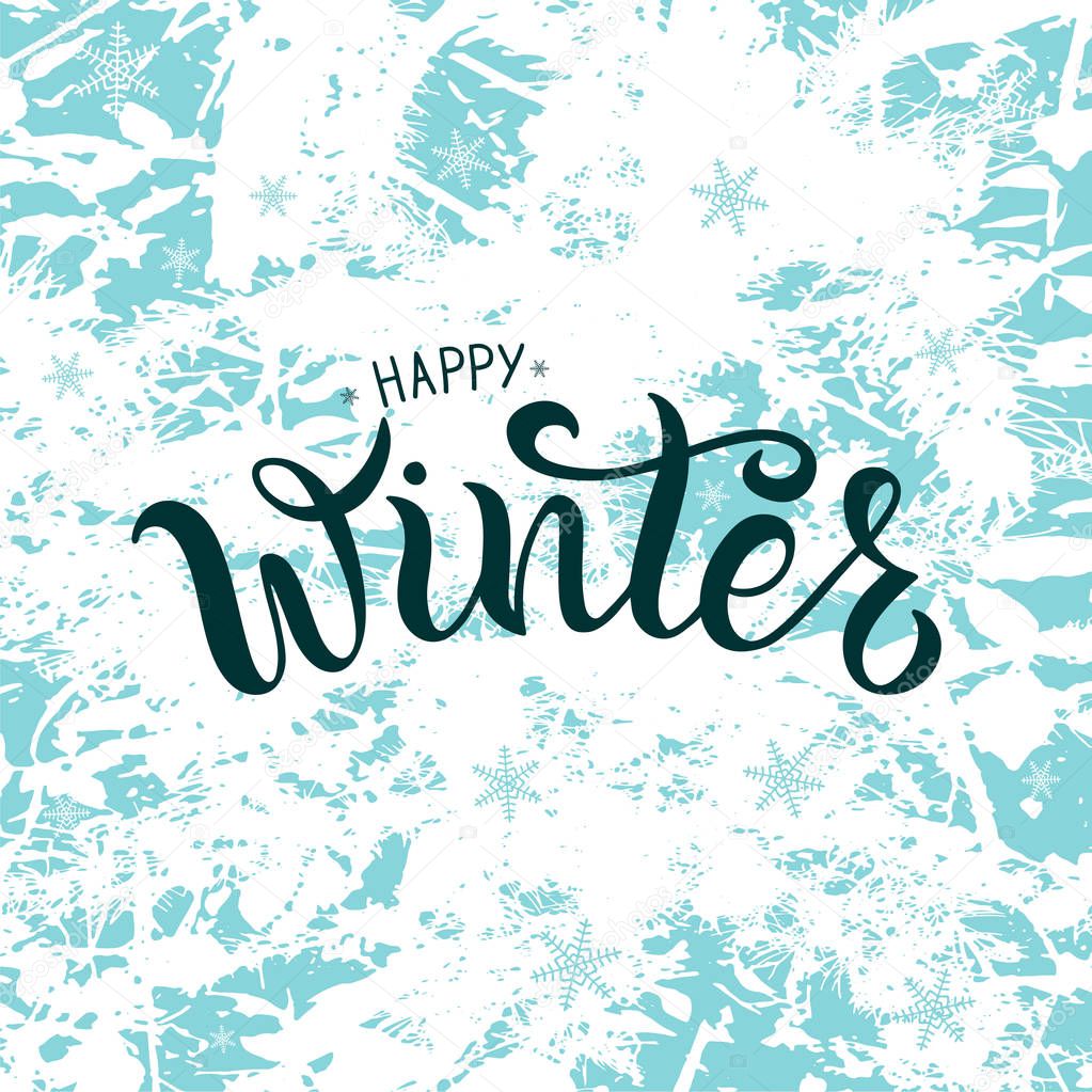 Feliz invierno para el calendario, invitación, tarjeta de felicitación ...