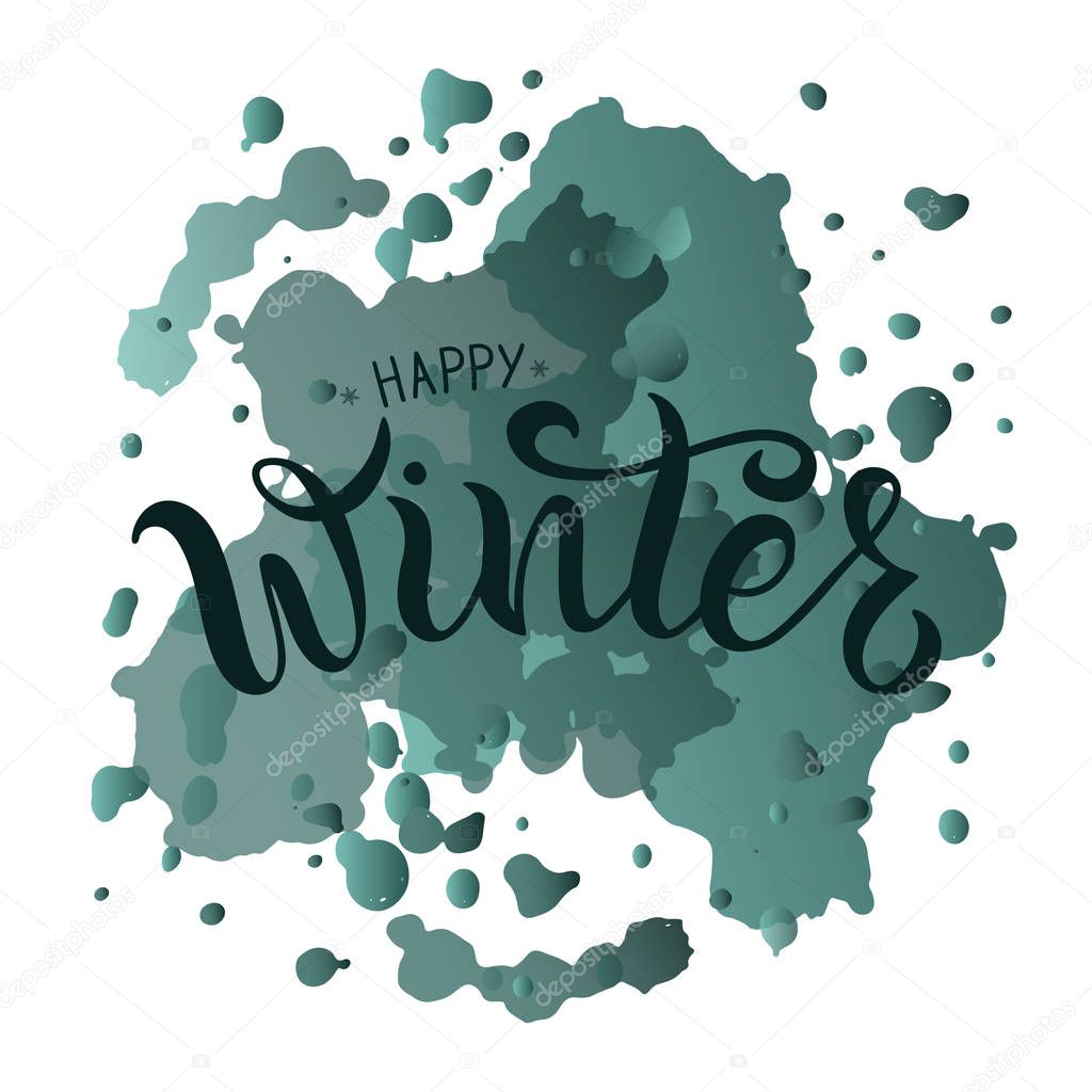 Feliz invierno para el calendario, invitación, tarjeta de felicitación ...