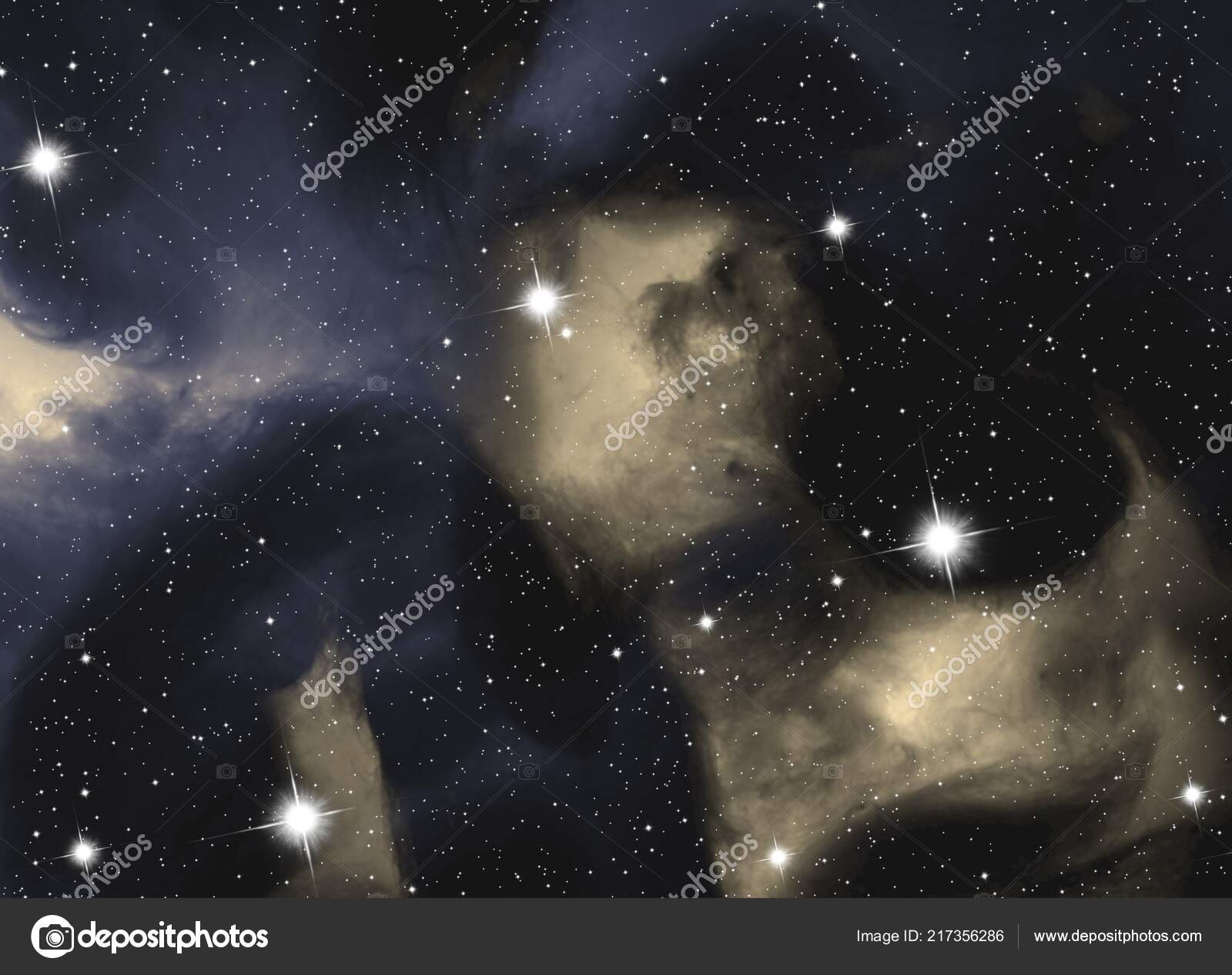 Deep Space Star Field Universe Filled Stars Gas Far Distant — Stock ...