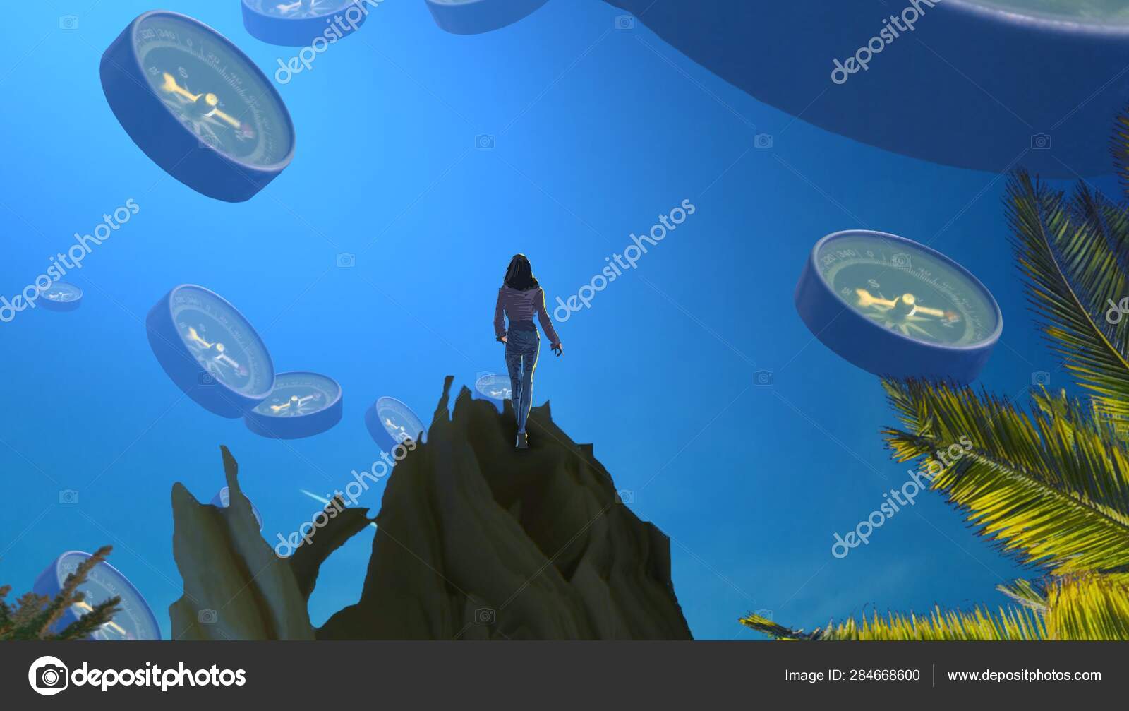 Illustration Abstract Dreamlike Motivational Image Illustration Person ...