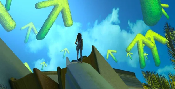 Marge lisa simpson climbing the pool and sit with back view 3d Stock ...