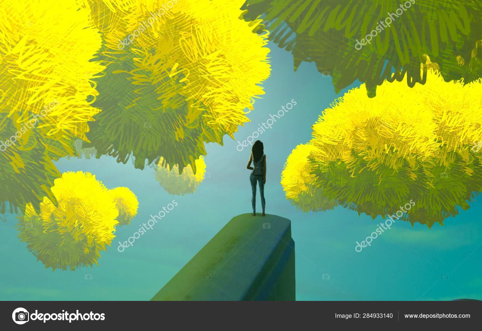 Illustration Abstract Dreamlike Motivational Image Illustration Person ...