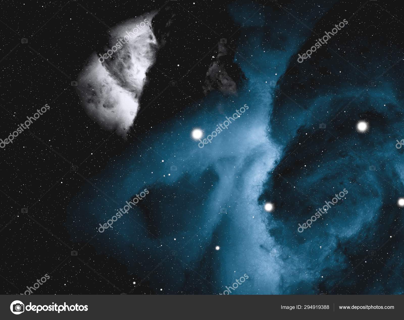 Deep Space Star Field Universe Filled Stars Gas Far Distant — Stock ...