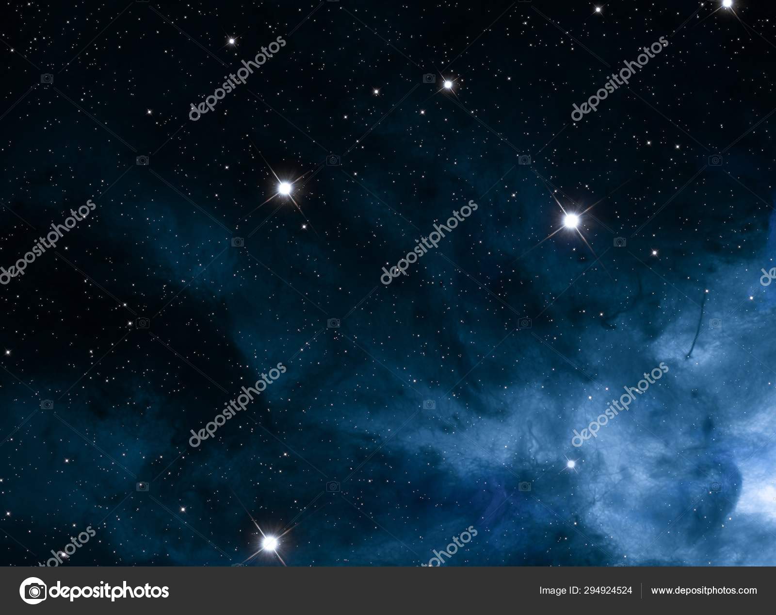 Deep Space Star Field Universe Filled Stars Gas Far Distant — Stock ...