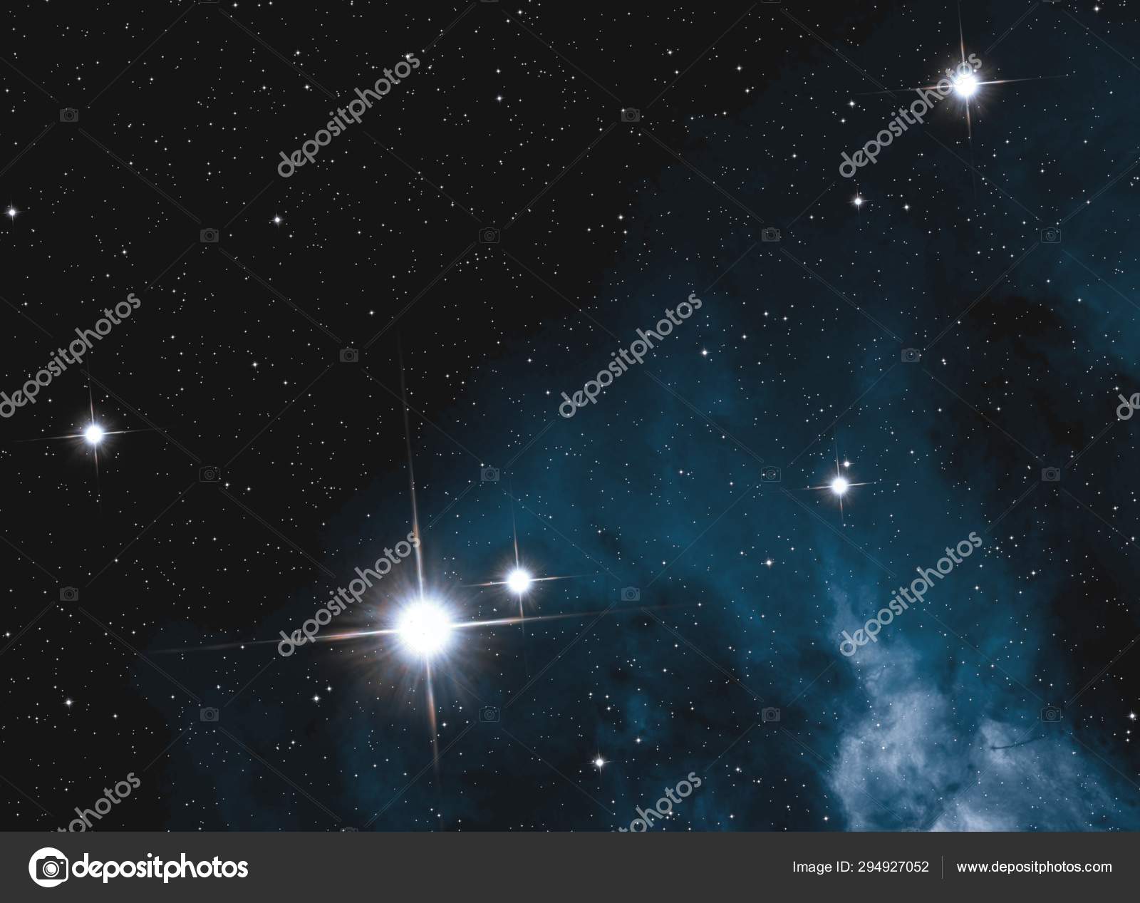 Deep Space Star Field Universe Filled Stars Gas Far Distant — Stock ...