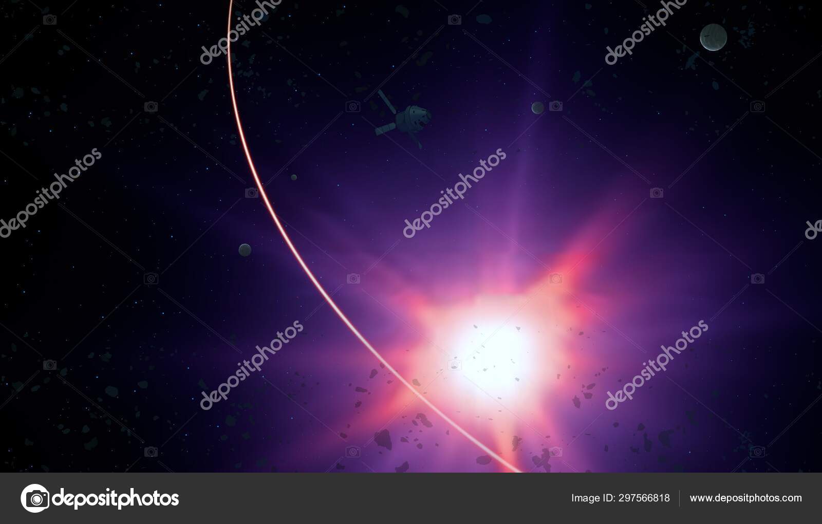 Illustration Realistic Star Pattern Background Empty Interstellar Space ...