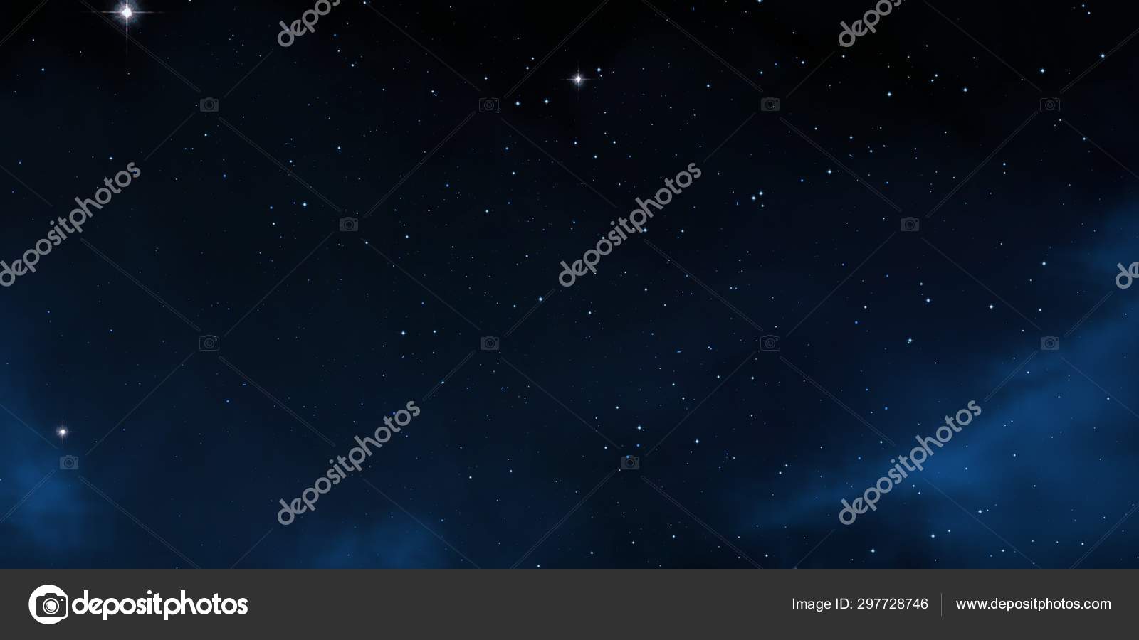 Illustration Deep Vast Space Stars Planets Moons Various Science ...