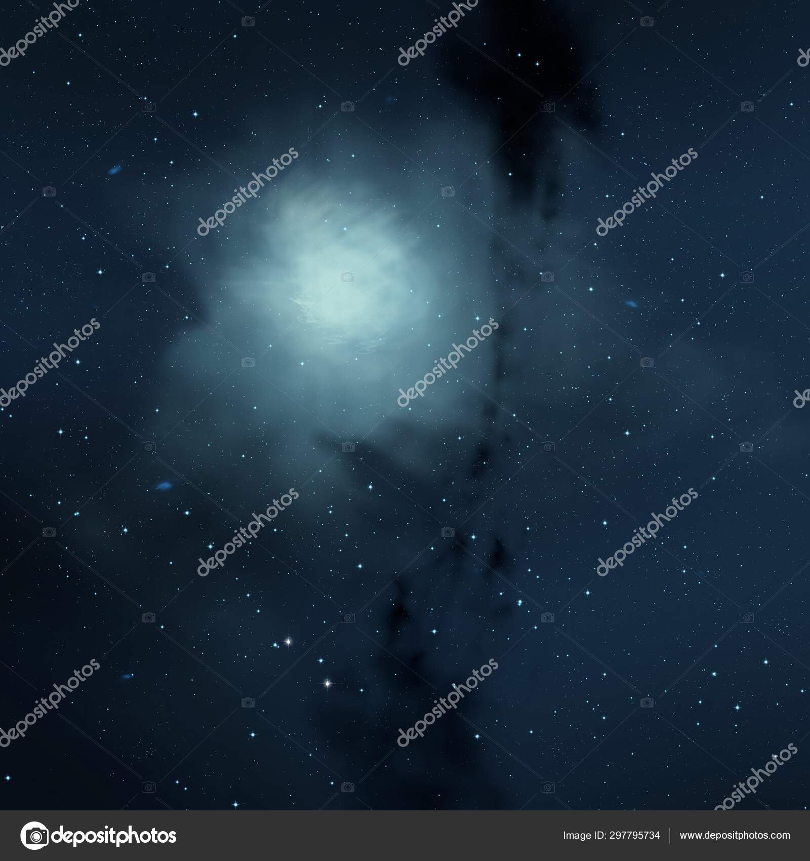 Illustration Deep Vast Space Stars Planets Moons Various Science ...