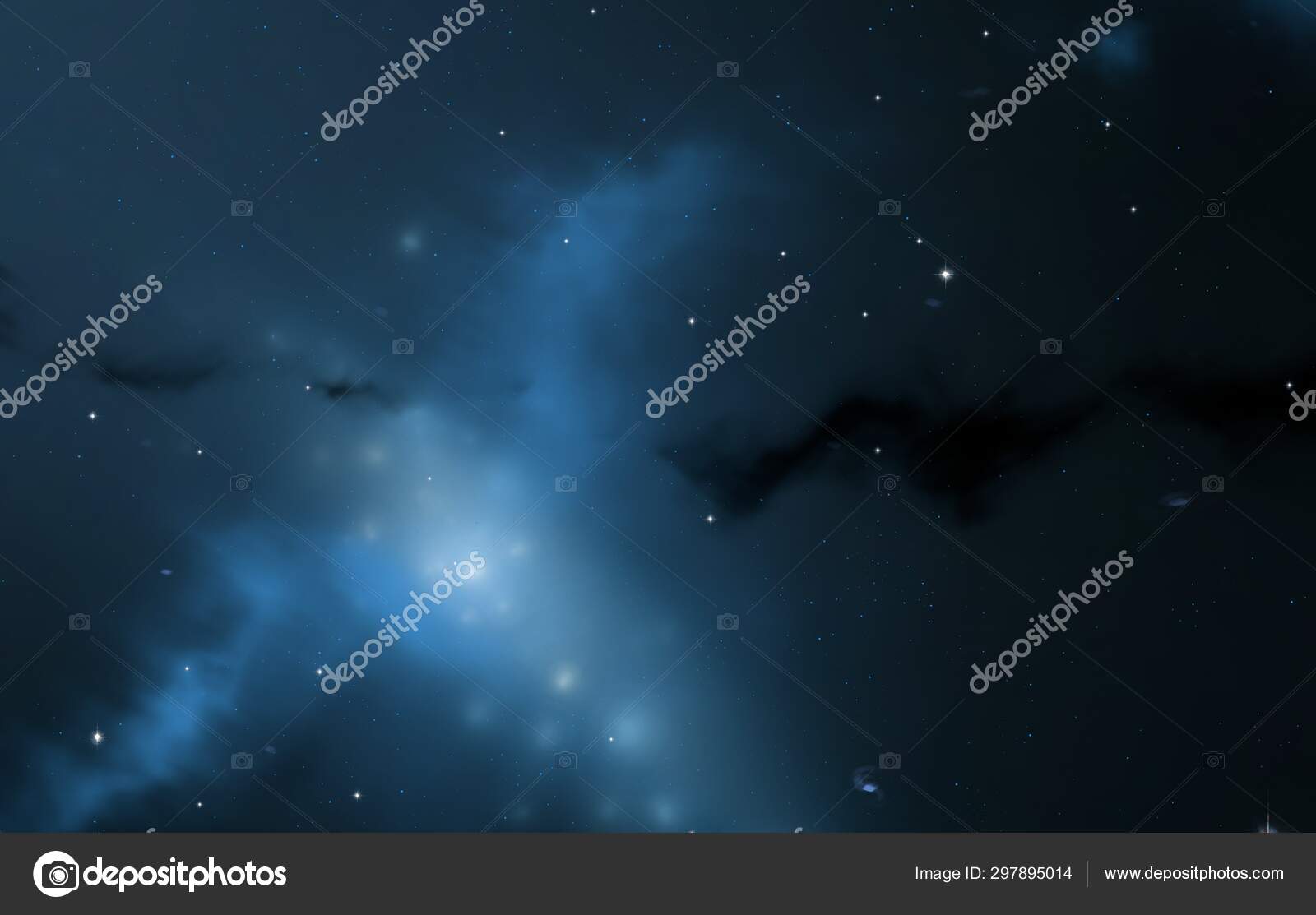 Illustration Deep Vast Space Stars Planets Moons Various Science ...