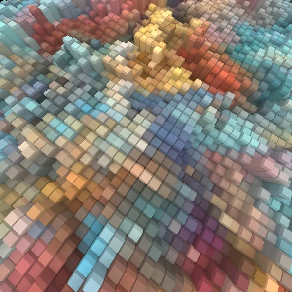 colorful geometric background, 3d volume art - Stock Image - Everypixel